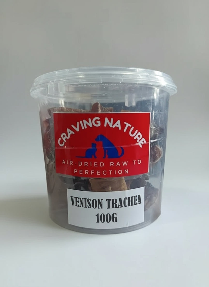 Craving Nature - Venison Trachea 100g Tubs – Coastal Pets